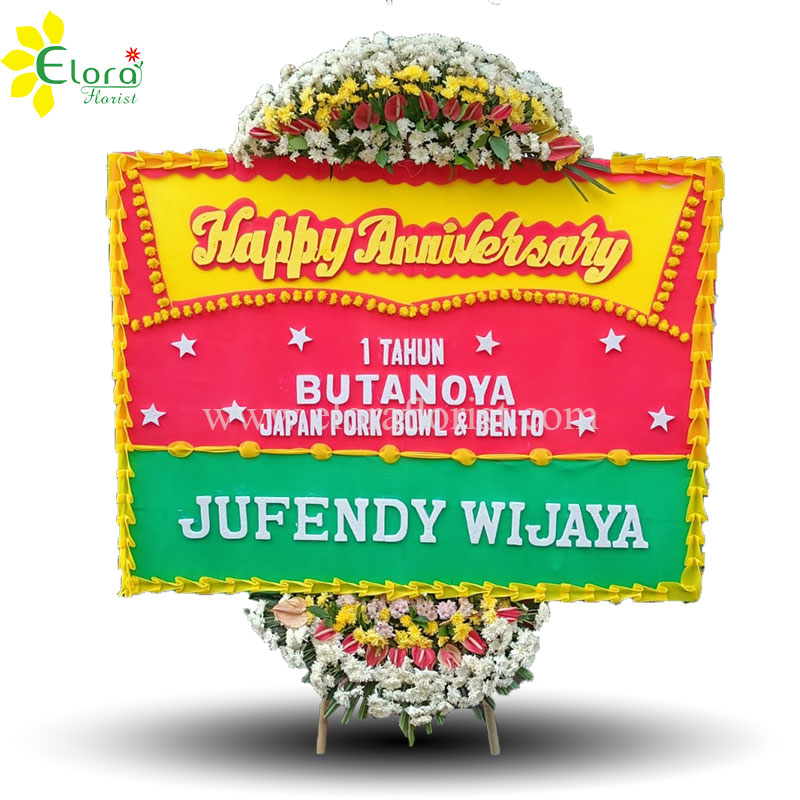 Jual Karangan Bunga Papan Anniversary Harga Termurah